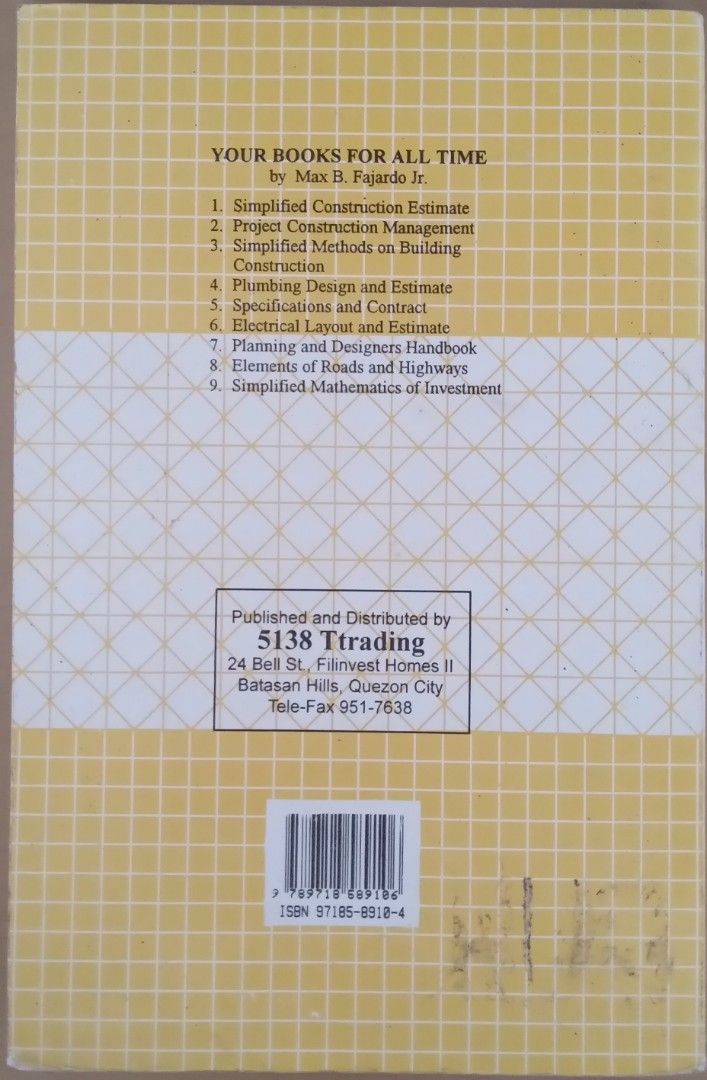 Simplified Construction Estimate by Max B. Fajardo Jr., Hobbies & Toys ...