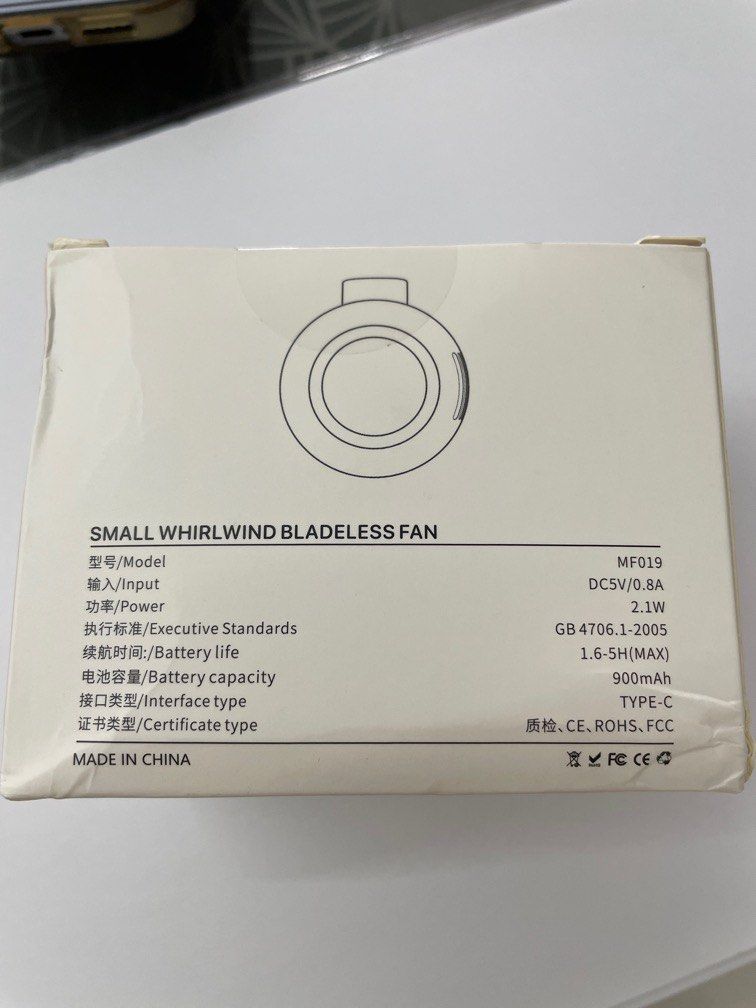 Small whirlwind bladeless fan, Furniture & Home Living, Lighting & Fans ...