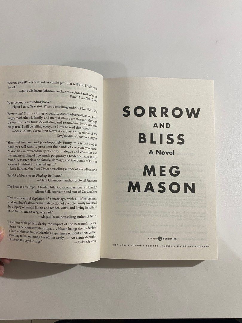 Sorrow and Bliss by Meg Mason, Hobbies & Toys, Books & Magazines ...