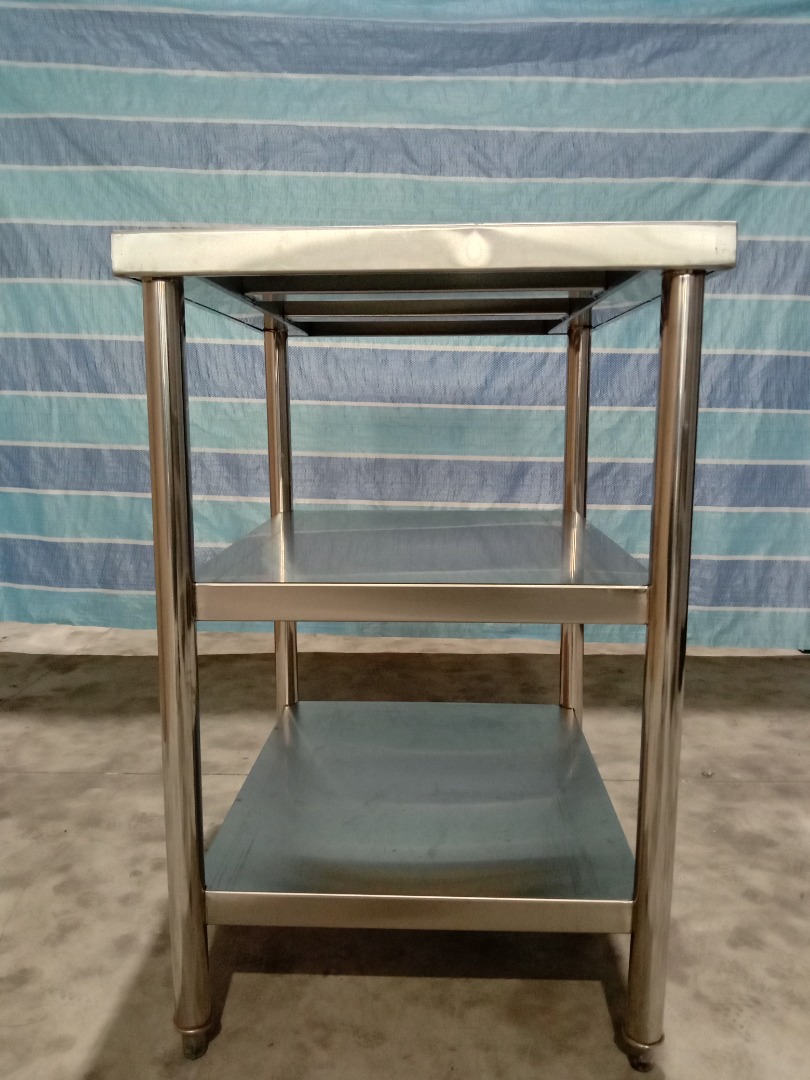 Stainless steel 3 tier Work table, Furniture & Home Living, Kitchenware ...