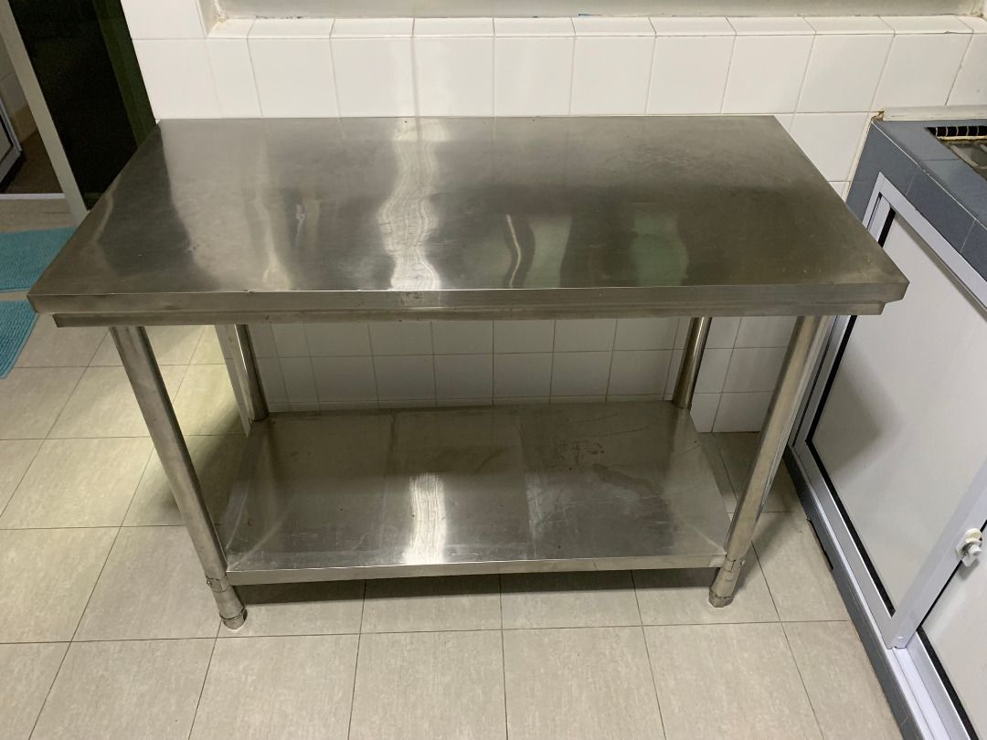 Stainless Steel Table Kitchen, Furniture & Home Living, Furniture ...