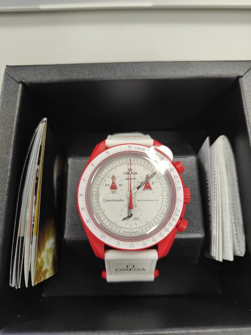 Swatch moon watch moon Mars, Luxury, Watches on Carousell