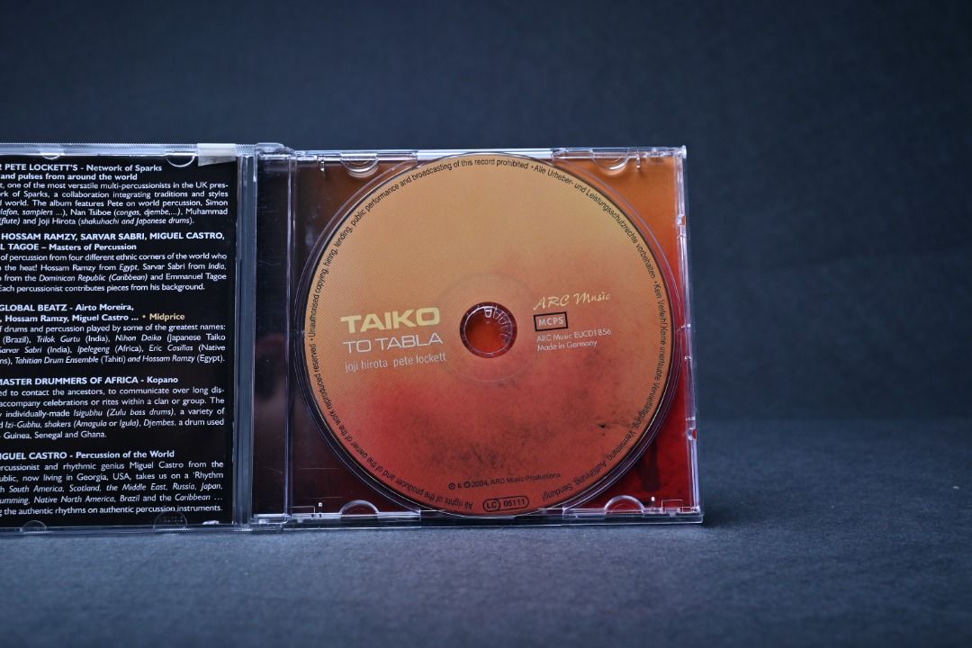 Taiko to Tabla - Joji Hirota Pete Lockettt, Masters of Percussion CD, 興趣及遊戲, 音樂樂器 & 配件, 音樂與媒體 ...