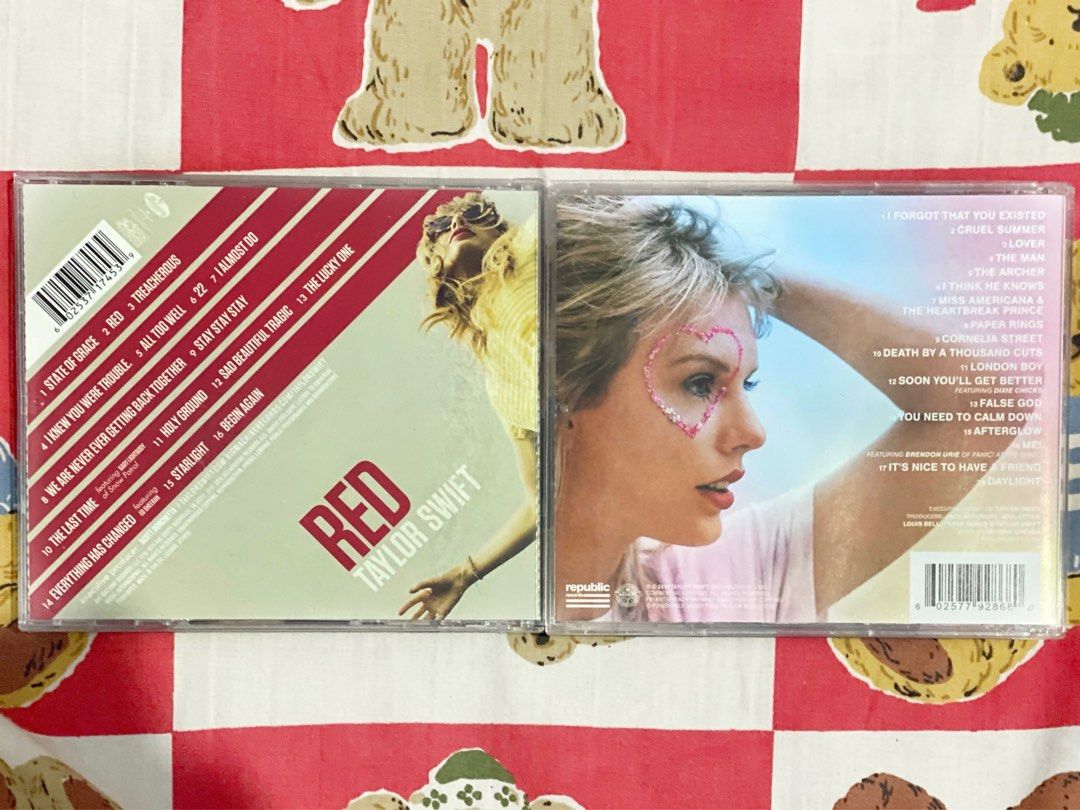 Taylor Swift Red and Lover Standard, Hobbies & Toys, Music & Media, CDs ...