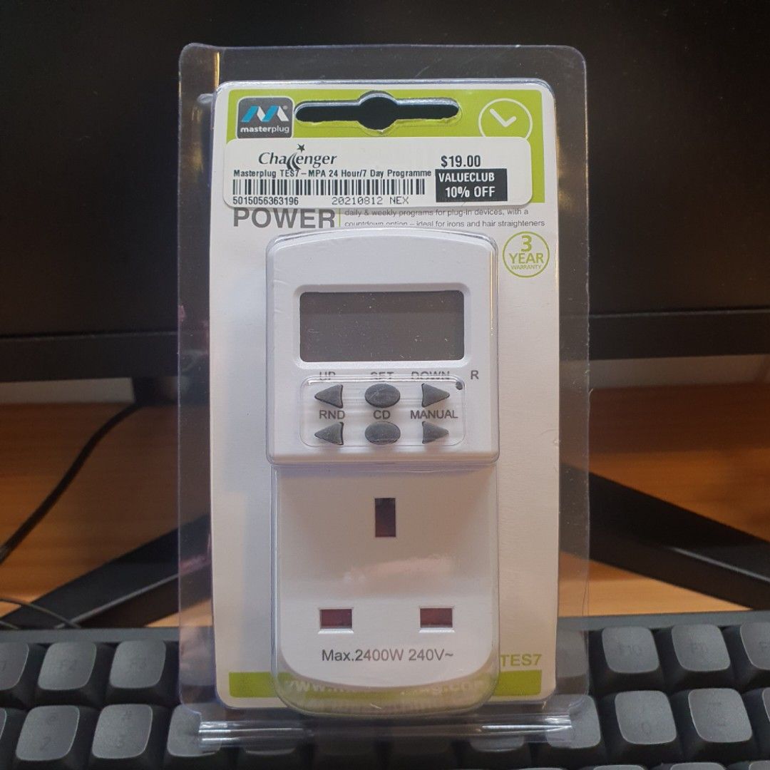 Timer plug masterplug, TV & Home Appliances, Electrical, Adaptors ...
