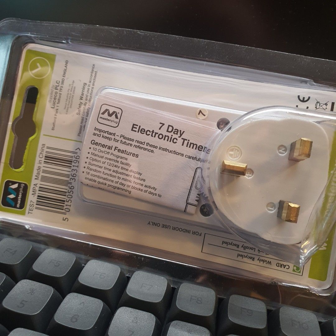 Timer plug masterplug, TV & Home Appliances, Electrical, Adaptors ...