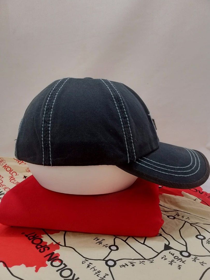 Topi baseball water ink in show ori navy logo besi motor, Fesyen Pria ...