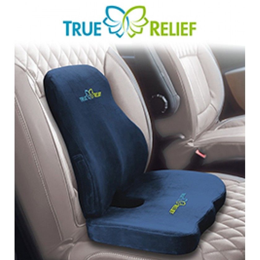 True Relief Ortho-Back & Lumbar Support Office Chair Cushion, Furniture ...