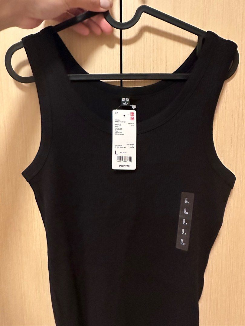 Uniqlo Black Sando Top, Women's Fashion, Tops, Sleeveless on Carousell