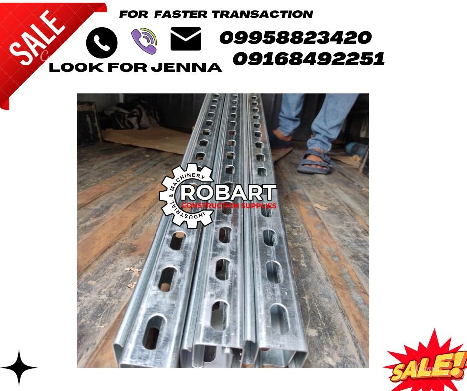 Unistrut channel bar size: 1 5/8 x 1 5/8 x 10ft, Commercial ...