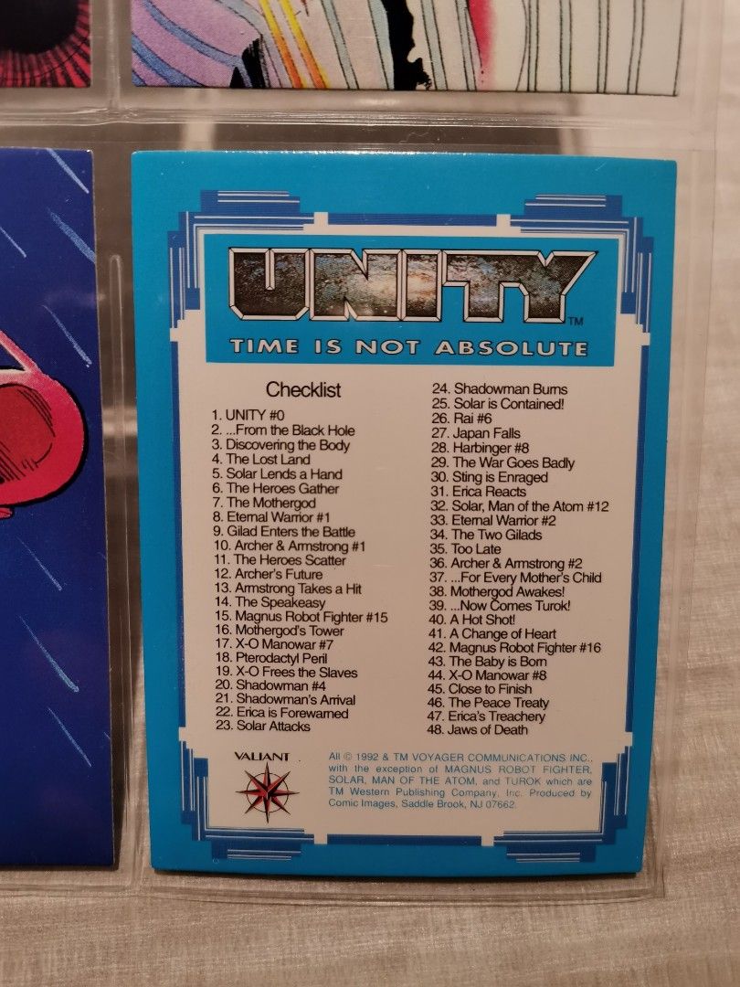UNITY Time is Not Absolute Trading Cards - Complete 90 card base set ...