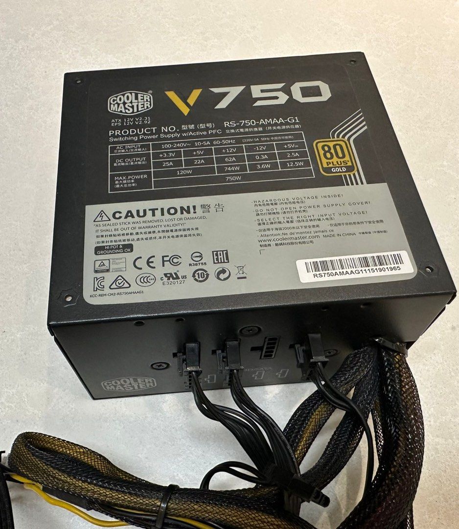 V750 750W Fully Modular 80 PLUS Gold Power Supply, Computers & Tech ...