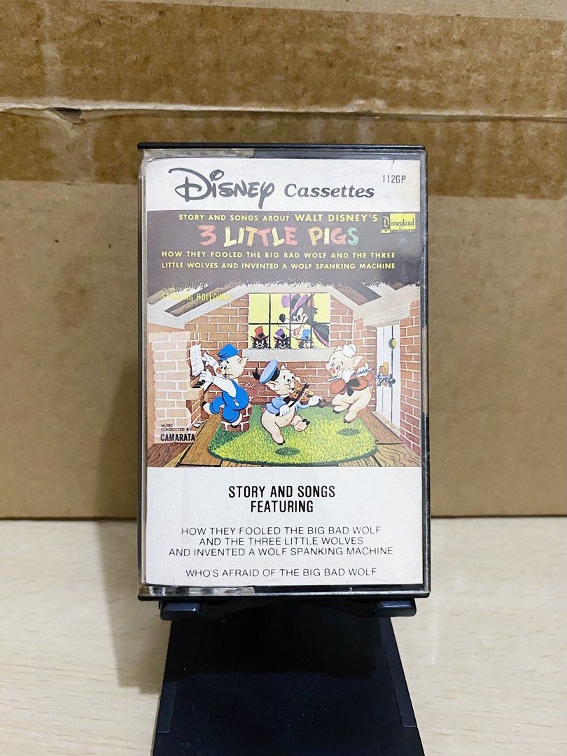 (Vintage) 3 Little Pigs - Disney Cassettes - Story & Songs - Original ...