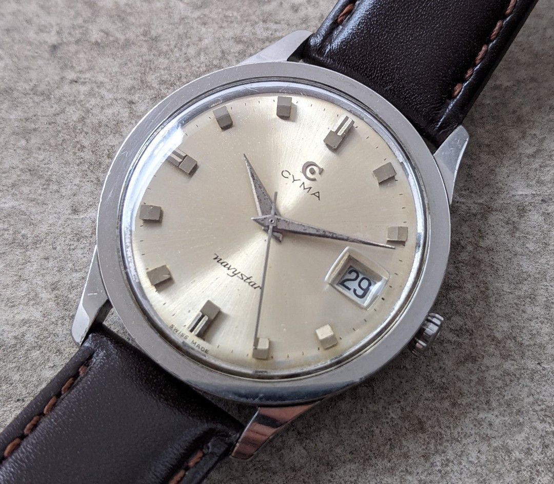 Vintage Cyma Navystar caliber r485.2, Men's Fashion, Watches ...