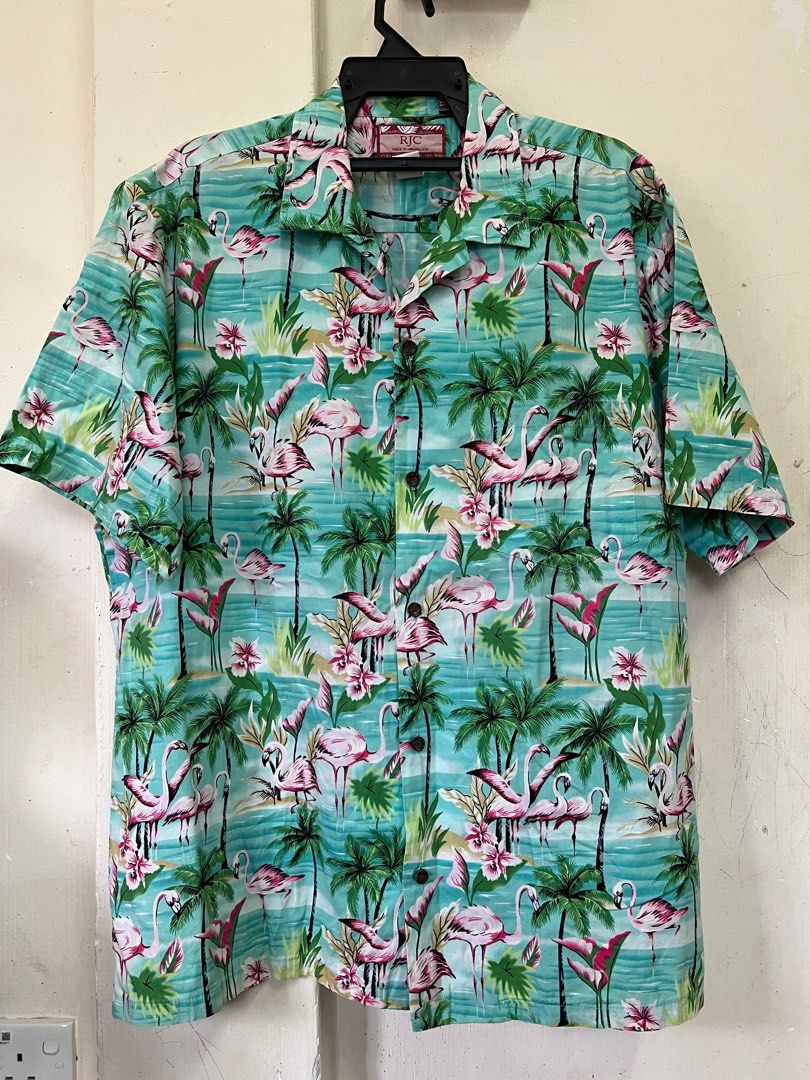 Vintage Hawaii Flamingo RJC USA, Men's Fashion, Tops & Sets, Tshirts & Polo Shirts on Carousell
