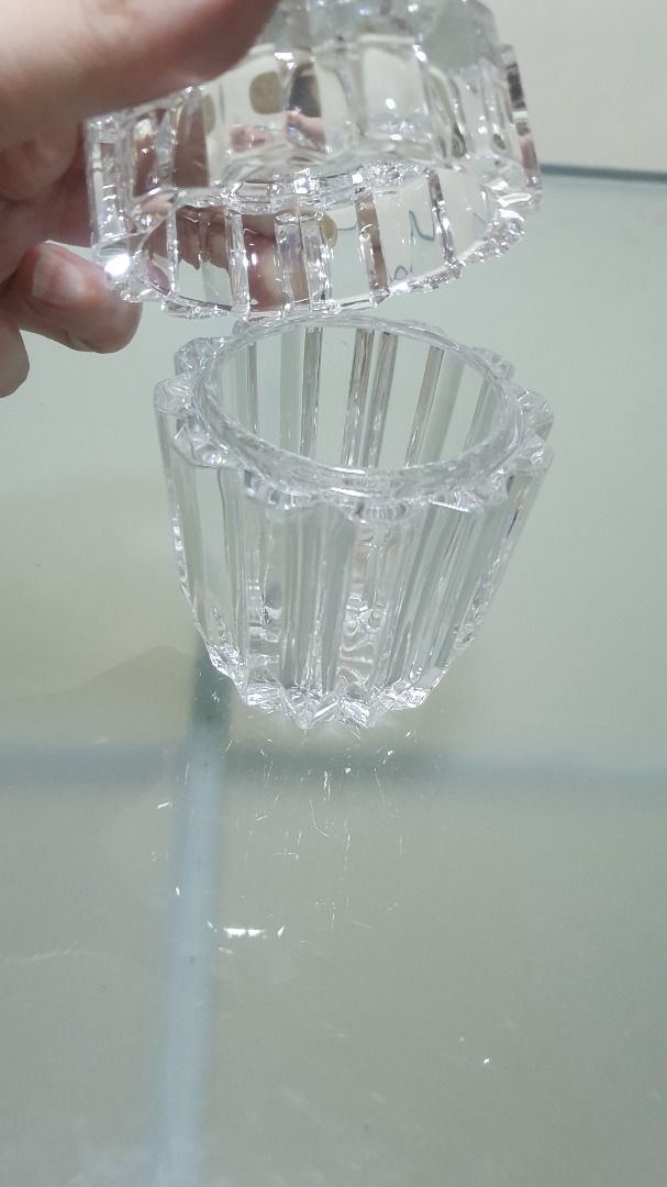 Vintage Hoya Japan Lead Crystal Glass Collection Trinket Keeper / Small ...