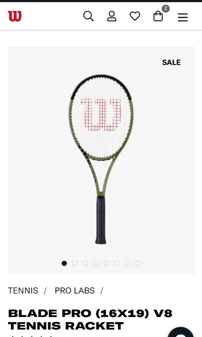 Wilson Blade Pro V8 L2, Sports Equipment, Sports & Games, Racket & Ball ...