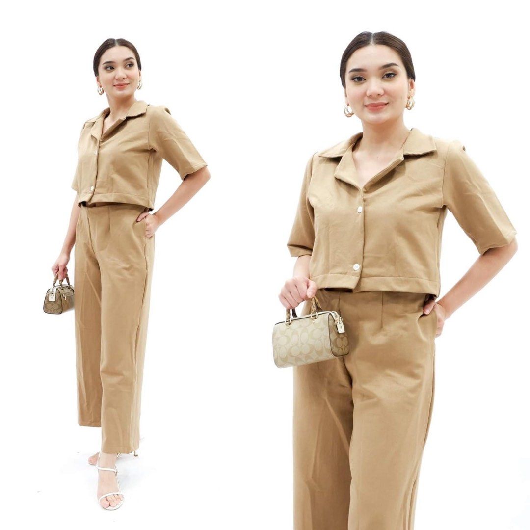 womens terno pants, Women's Fashion, Dresses & Sets, Sets or ...