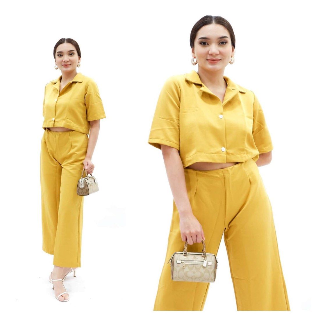 womens terno pants, Women's Fashion, Dresses & Sets, Sets or ...