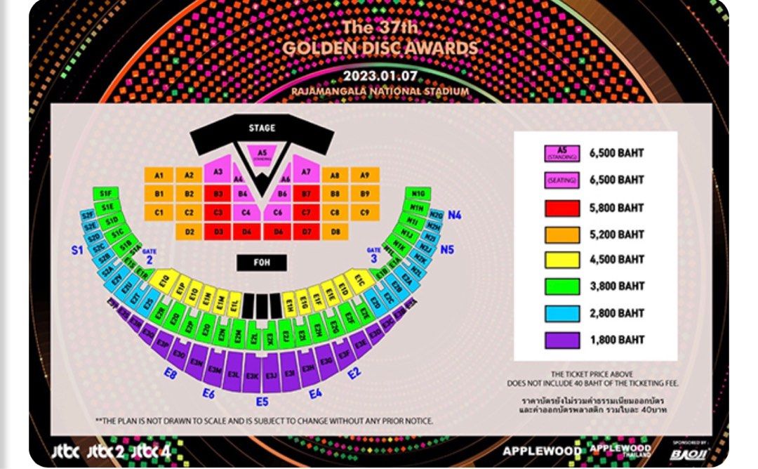 WTS/LFB Golden Disk Award Bangkok 7 Jan 2023, Tickets & Vouchers, Event Tickets on Carousell