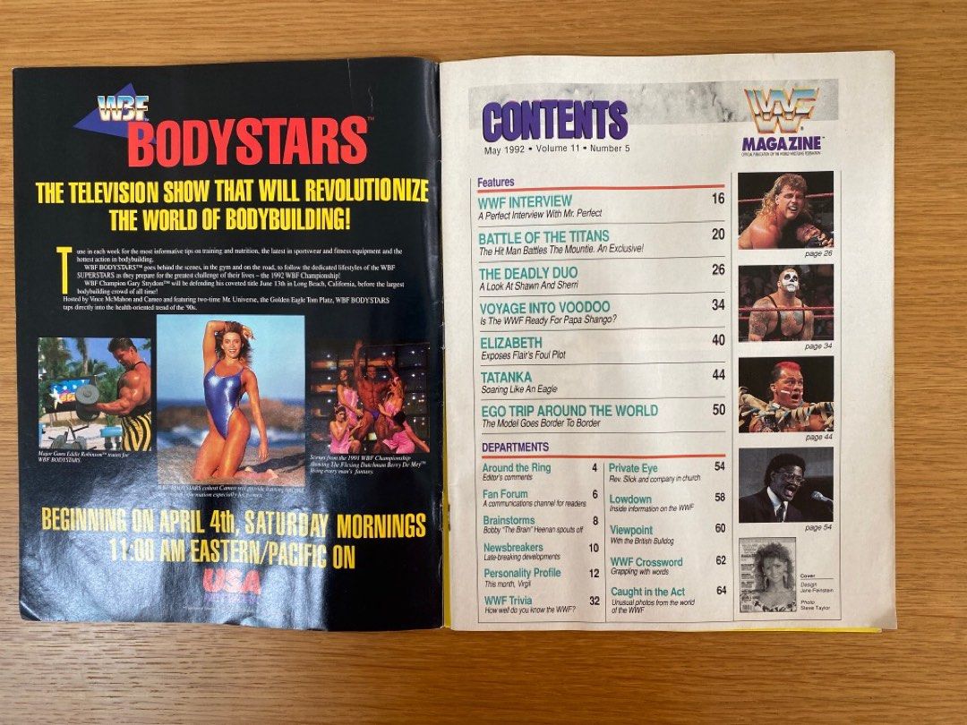 WWF Wrestling Magazine (1992 Miss Elizabeth cover) - WWE vintage ...