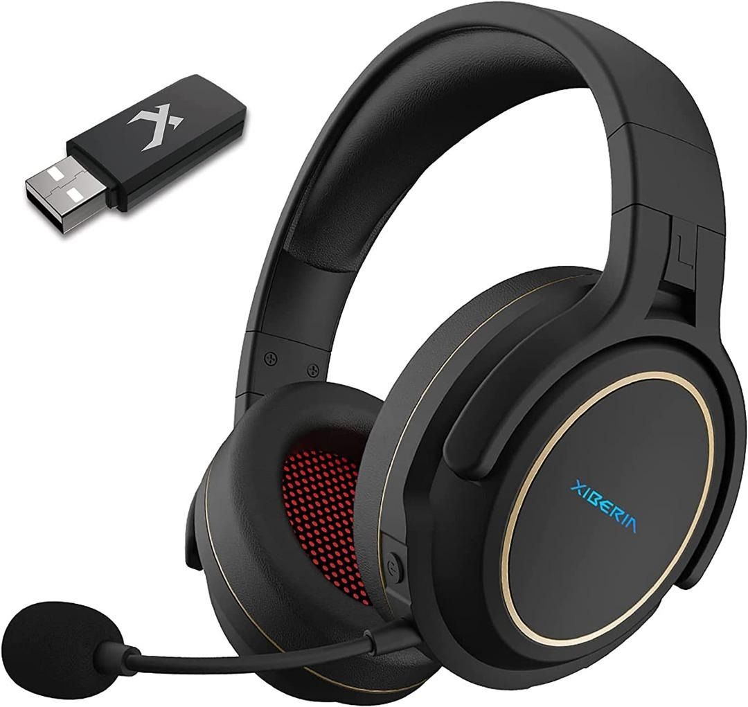 XIBERIA G01 Wireless Gaming Headset with 5.8GHz Mic, Anti-Interference ...