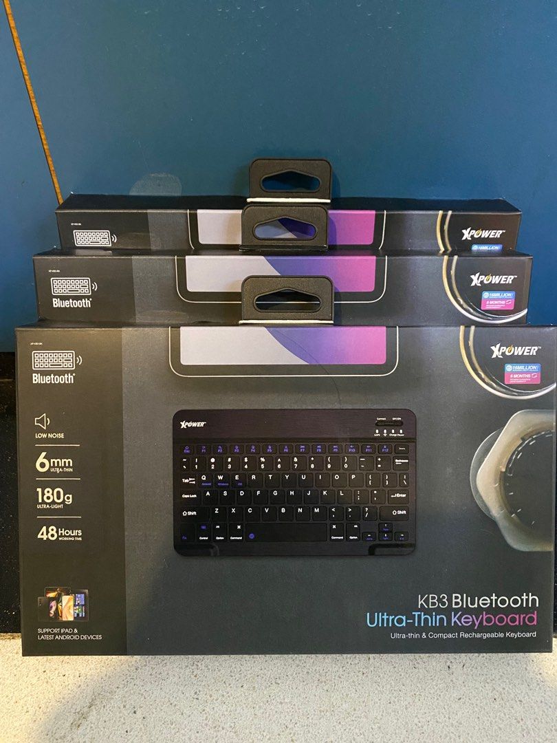 XPower KB3 Ultra-Thin Bluetooth Keyboard, 電腦＆科技, 電腦周邊及配件, 電腦鍵盤及相關產品 ...