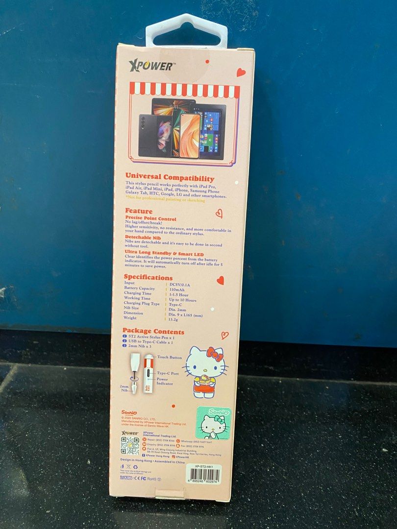 XPower x hello kitty Sanrio Active Stylus Pen, 電腦＆科技, 電腦周邊及配件, 其他 ...