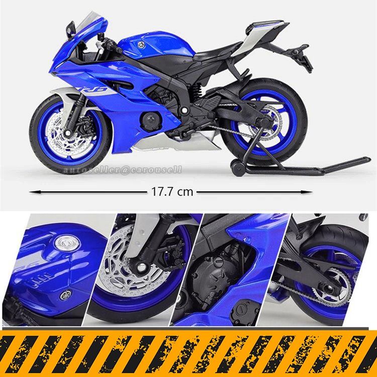 Yamaha 2020 YZF-R6 (1:12) Diecast Metal Collection Motorcycle Model ...