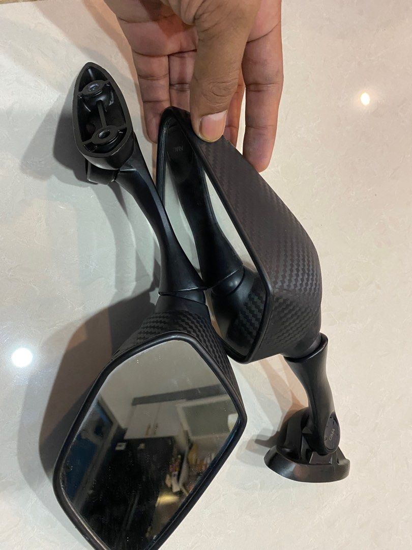 Yamaha r3 side mirror carbon, Motorcycles, Motorcycle Accessories on ...