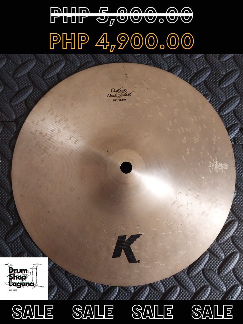 Zildjian K Custom Dark 10" Splash, Hobbies & Toys, Music & Media ...
