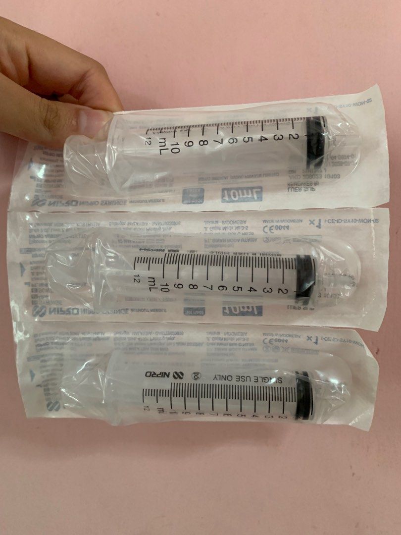 12ml syringe (x3) NEW!, Health & Nutrition, Medical Supplies & Tools on ...