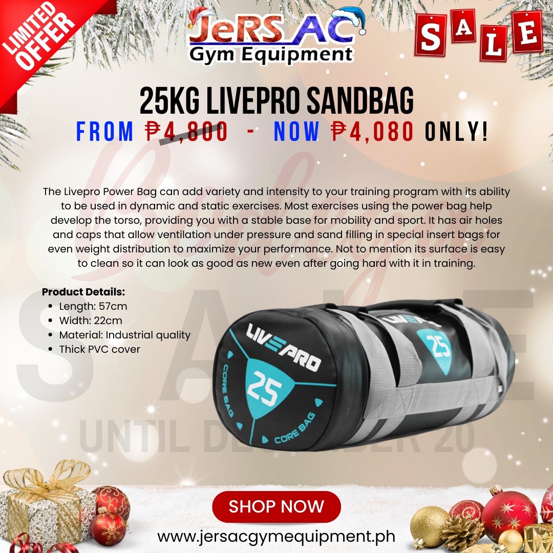 25KG LIVEPRO SANDBAG, Sports Equipment, Exercise & Fitness, Weights ...