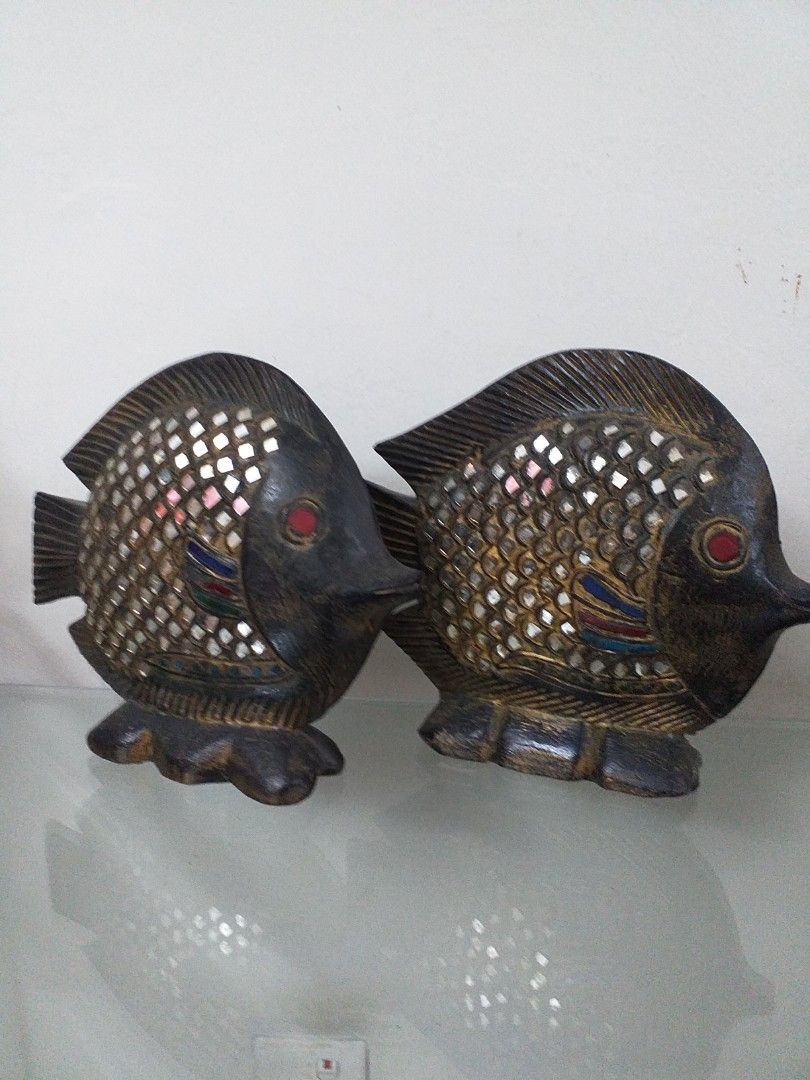 2 Wooden fish handcraft, Hobbies & Toys, Memorabilia & Collectibles ...