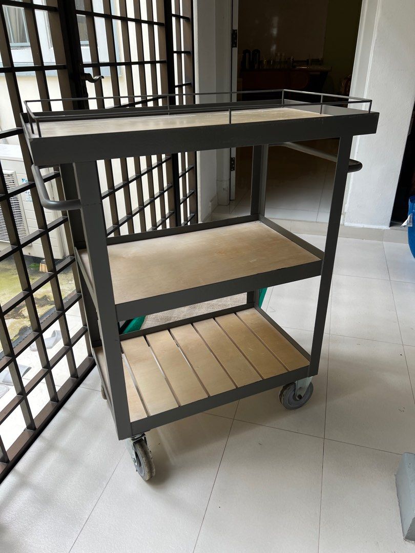 2 X Grey FNB trolley/ cart with wheels, Furniture & Home Living ...