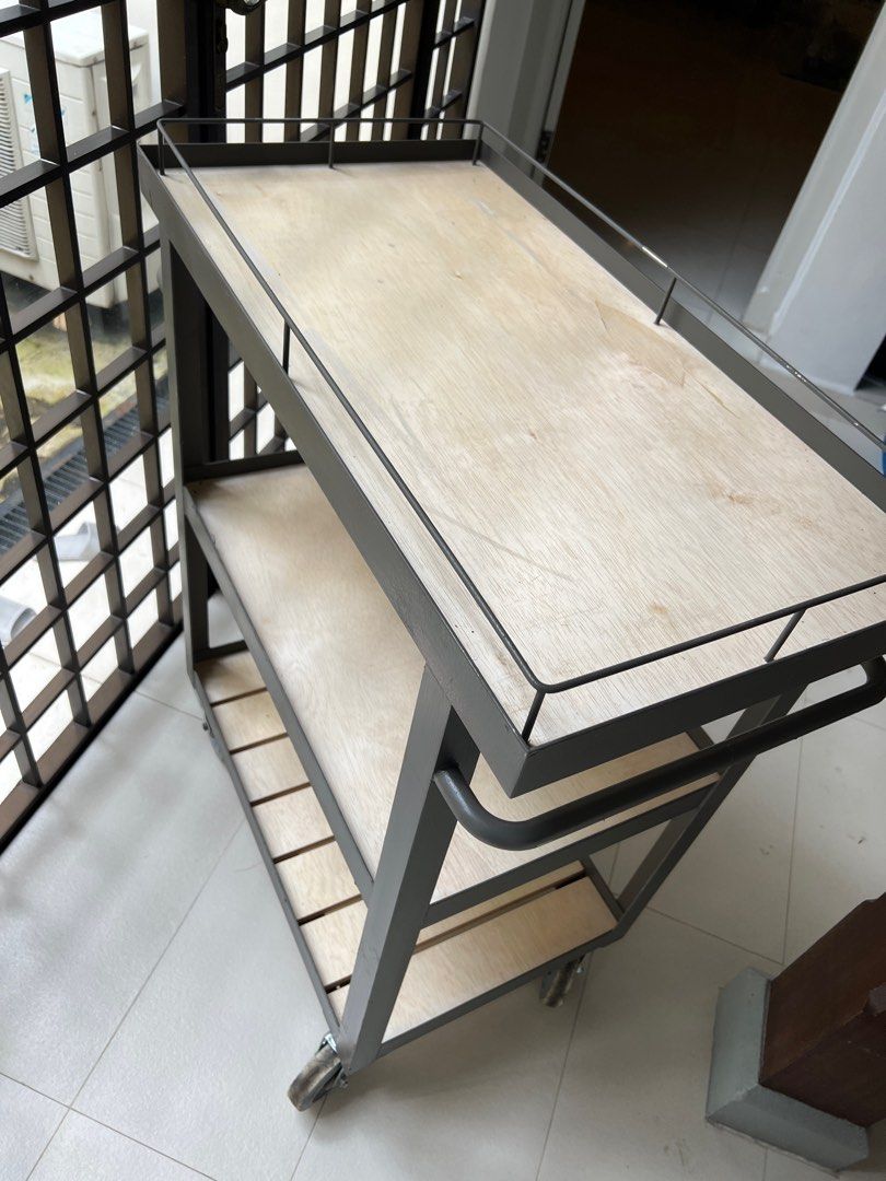 2 X Grey FNB trolley/ cart with wheels, Furniture & Home Living ...