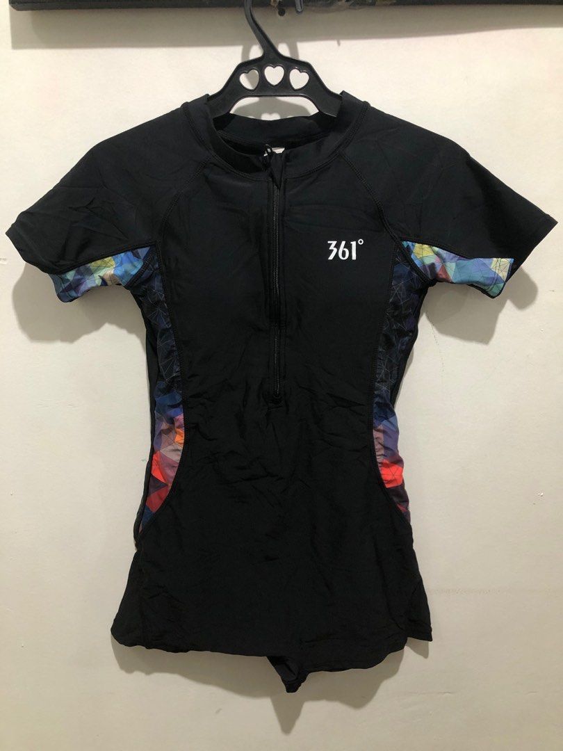 361 degrees one-piece swim wear, Women's Fashion, Swimwear, Rash guard ...
