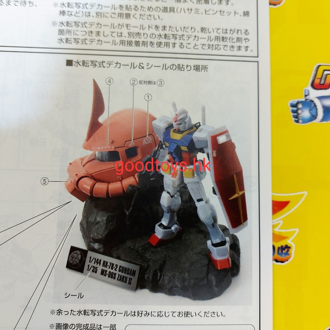 全新未砌 限定版 BANDAI 高達 GUNDAM 35TH 模型 1/144 RX-78-2 GUNDAM & 1/35 MS-06S ...