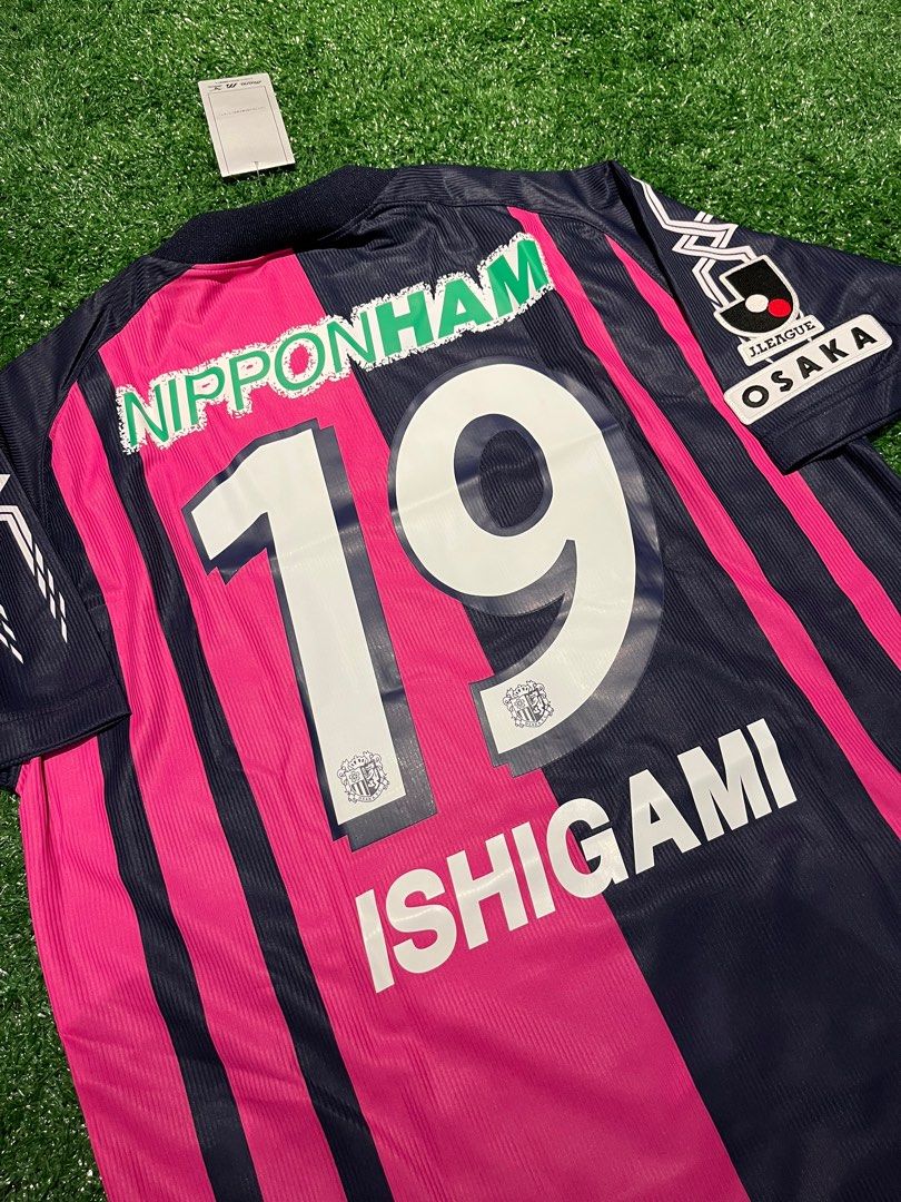 日本大阪櫻花主場短袖球衣波衫成人中碼 石神直哉 Isagami, 男裝, 運動服裝 - Carousell