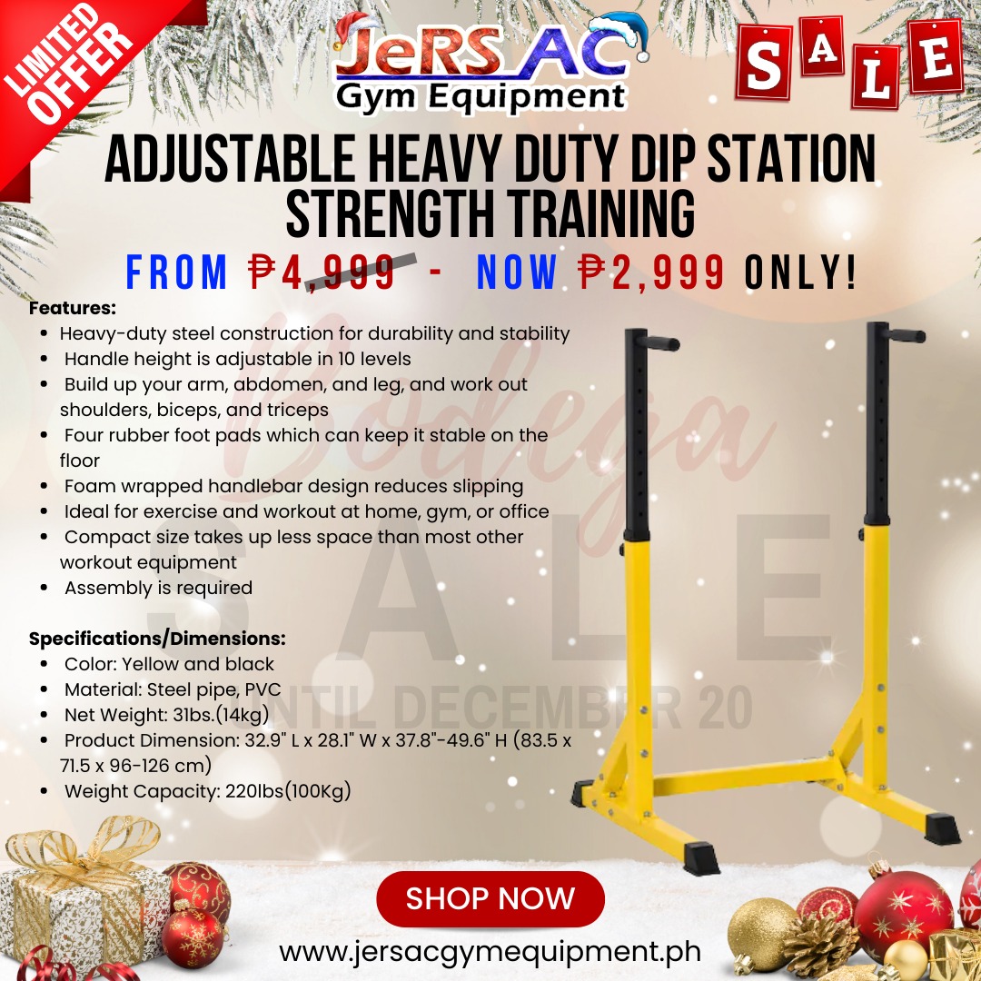 Adjustable Heavy Duty Dip Station Strength Training, Sports Equipment ...