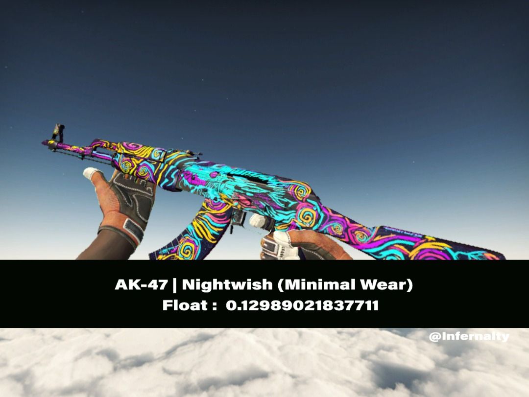 AK-47 Nightwish MW CSGO SKINS KNIVES, Video Gaming, Gaming Accessories ...