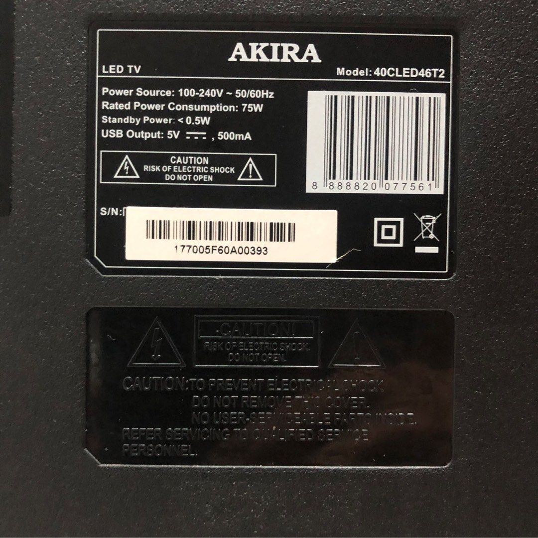 Akira 40CLED46T2 40" Curve LED TV, TV & Home Appliances, TV ...