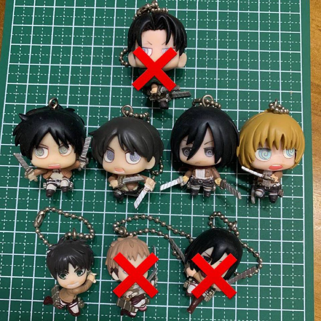 aot attack on titans figure figurines gacha keychains, Hobbies & Toys ...