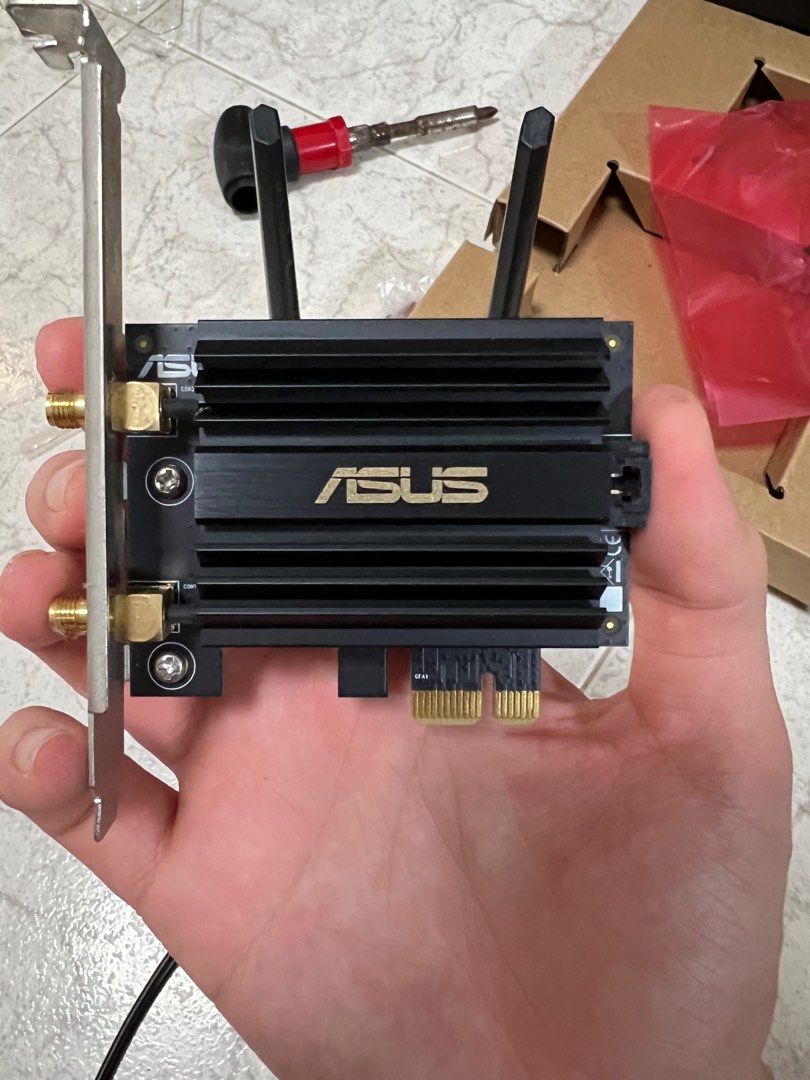ASUS PCE-AX58BT AX3000 Dual Band PCI-E WiFi 6 (802.11ax) Adapter with 2 ...