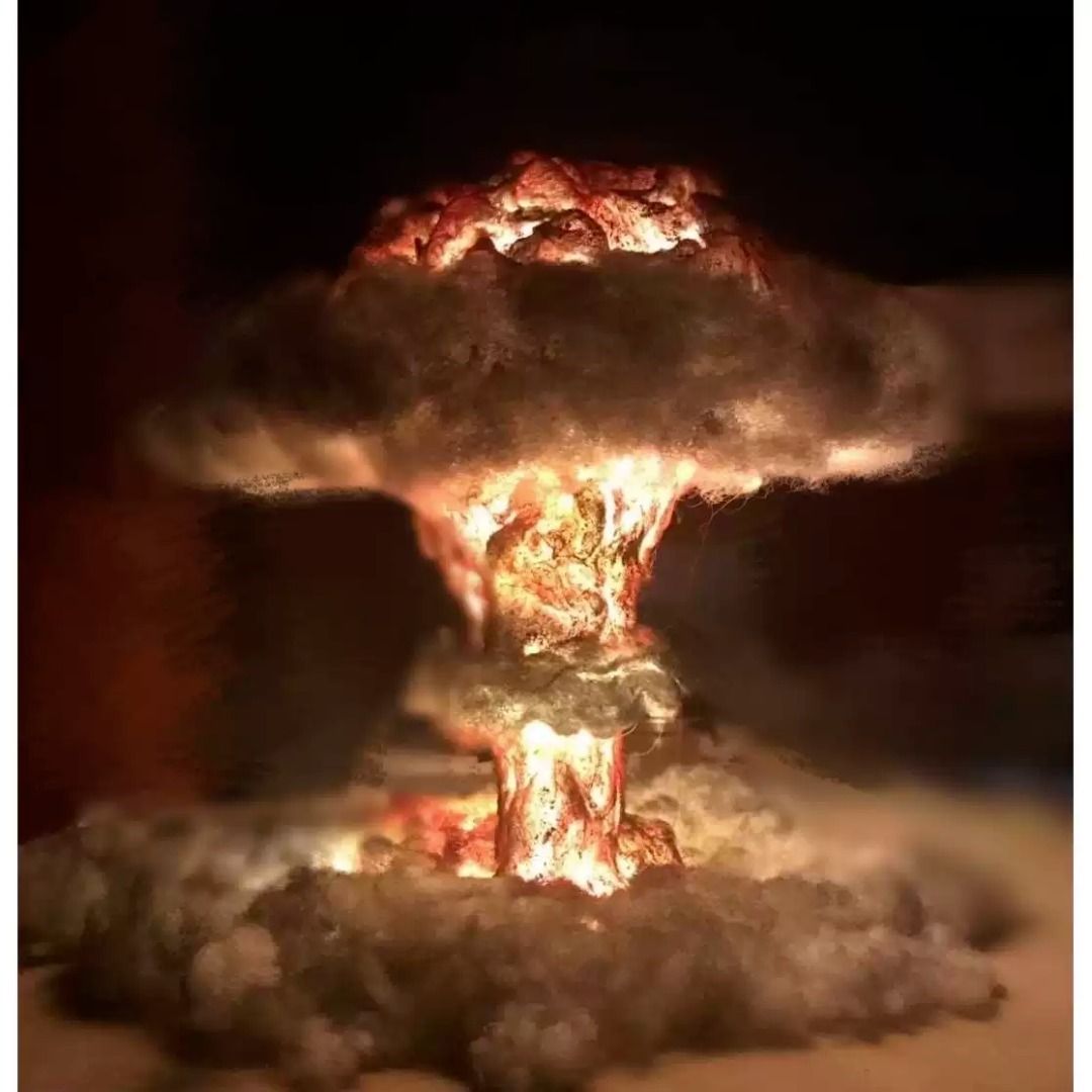 Atomic Nuclear Explosion Mushroom Cloud (Decorative Lamp Desk) (USB ...