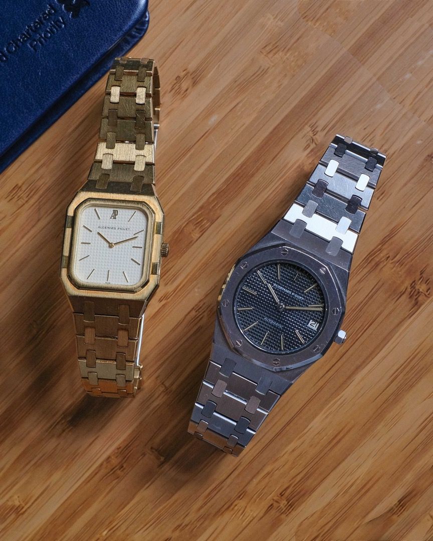 Audemars Piguet "Rectangular" Royal Oak 6009BA mid-size full gold ...