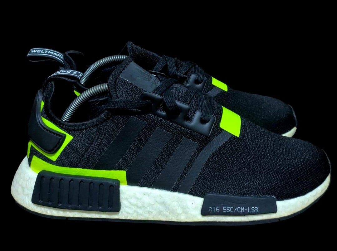 Authentic Adidas RMD R1 Black Volt Neon Green, Men's Fashion, Footwear ...