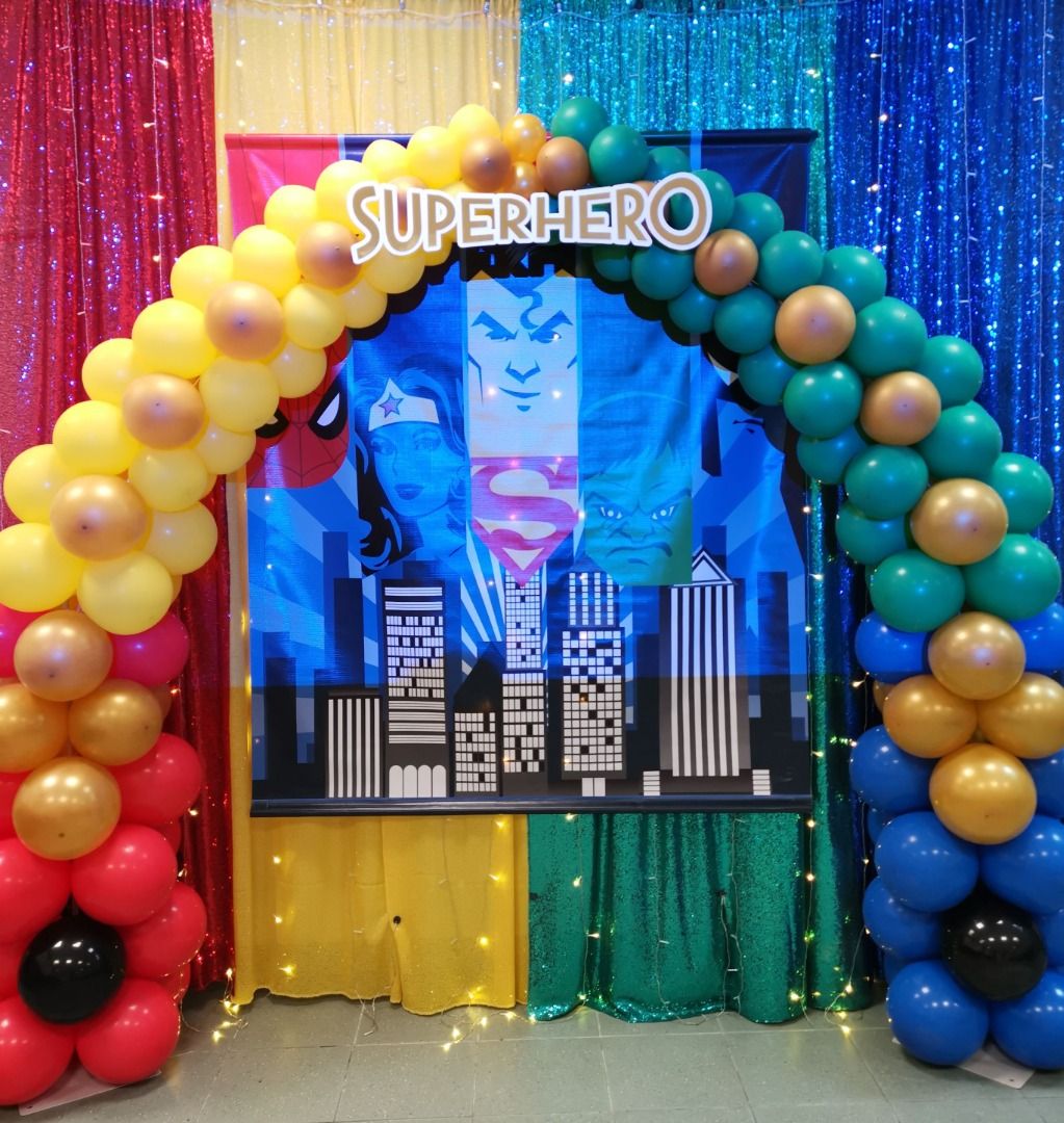 Balloon Arch, Backdrop & Sparkling Curtain Backdrop, Lifestyle Services ...