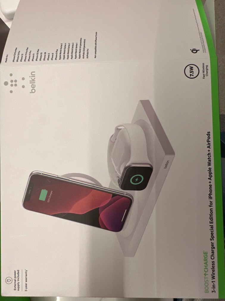 Belkin 3-in-1 Boost Charge Wireless Charger, Mobile Phones & Gadgets ...