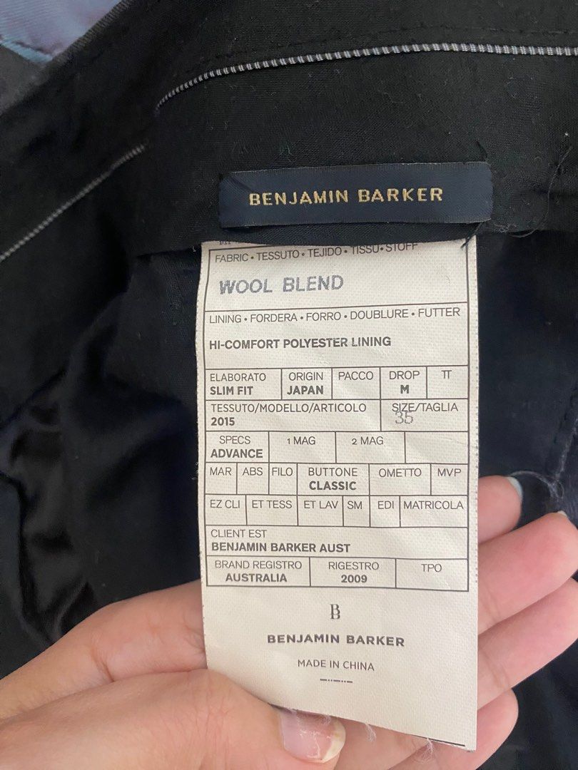 Benjamin Barker 3pc Suit, Luxury, Apparel on Carousell